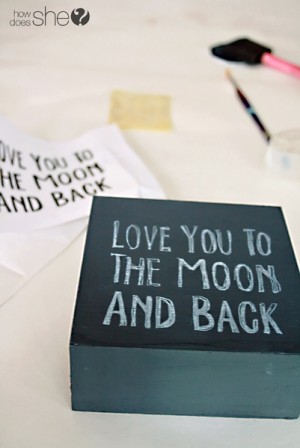 Hand Painted Wooden Block Sign