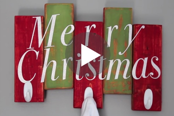 DIY Christmas Coat Rack | How Does She