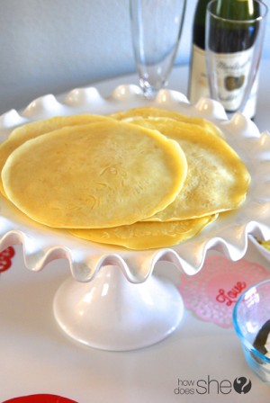 Quick and Easy Valentine Crepe Bar- with DIY banner | How Does She