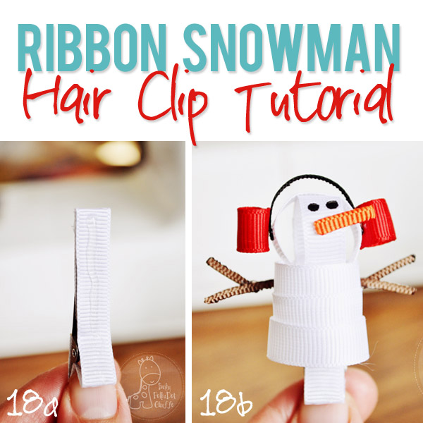 Snowman Hair Clip Tutorial